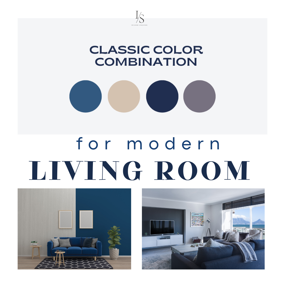 Classic Color Combinations in Living Room Furniture - Interior Singapo ...
